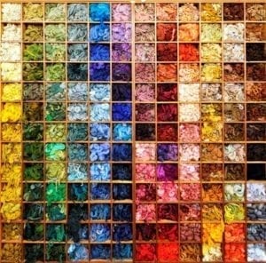 Wool Store of the RSN Studio Greetings Card - Royal School of Needlework
