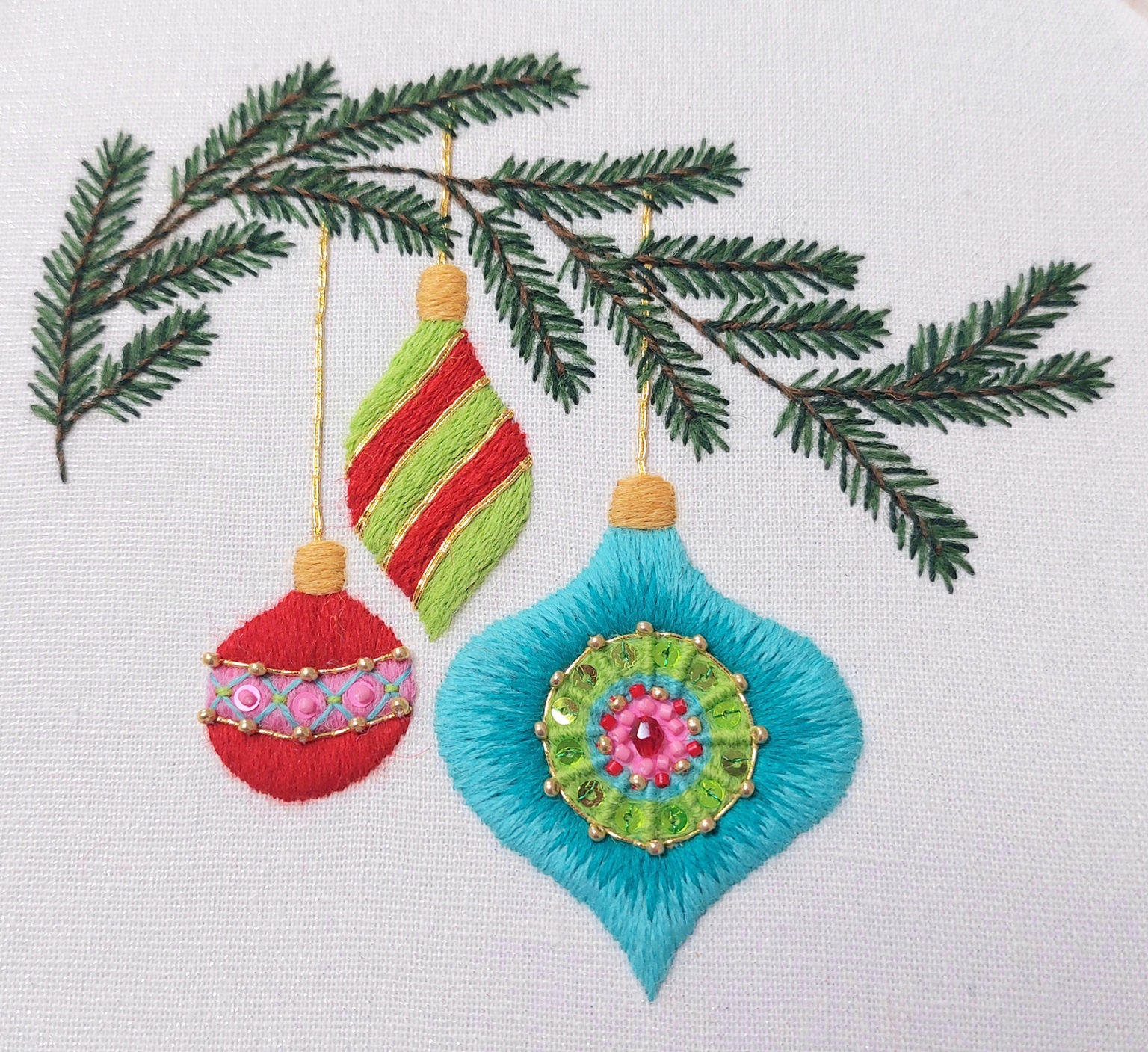 Vintage Christmas Bauble Embroidery Kit by Kate Barlow - Royal School ...