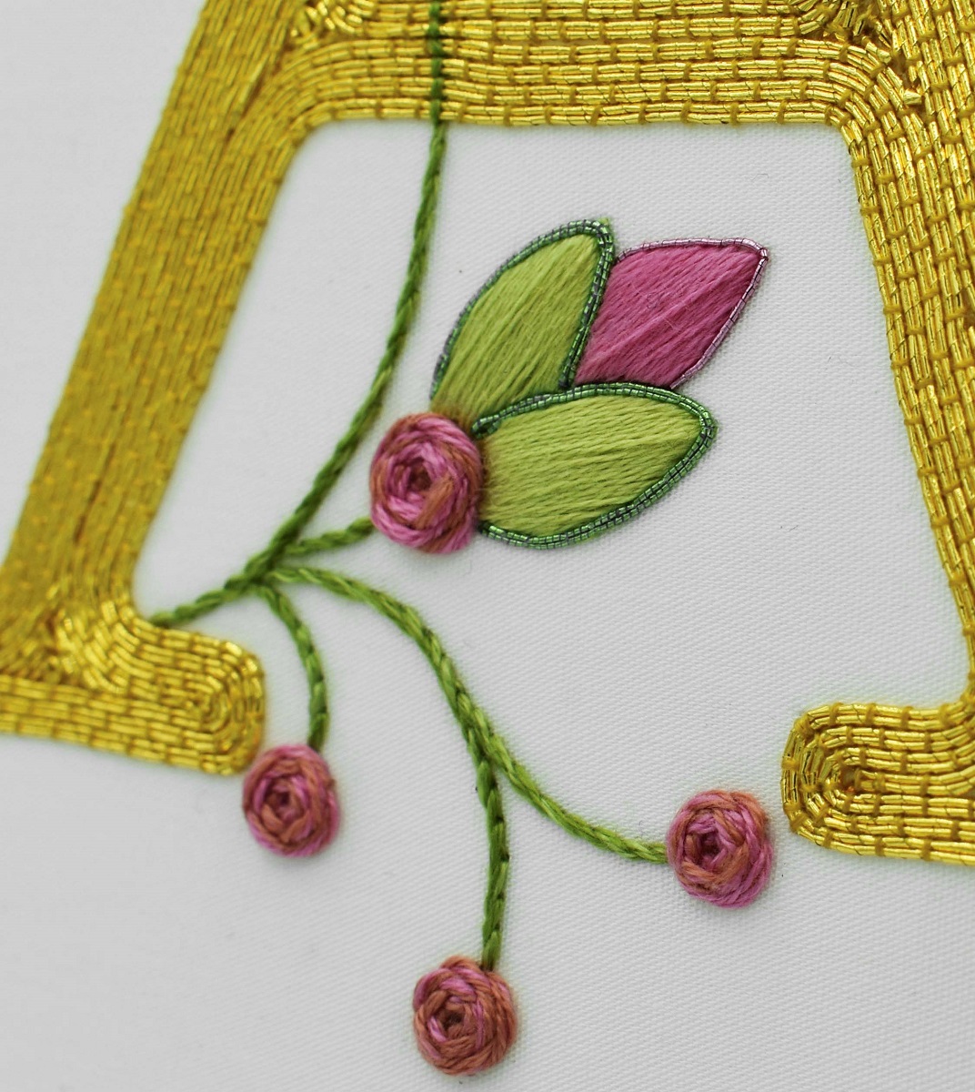 Goldwork Monogram - Royal School of Needlework