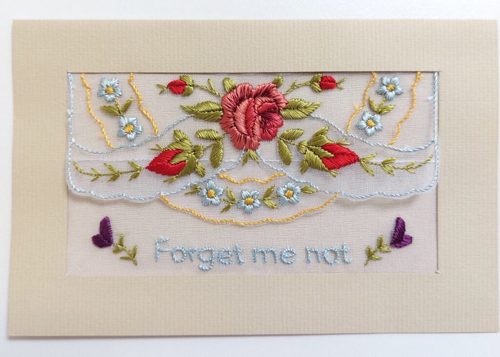 Forget Me Not Card - Royal School of Needlework