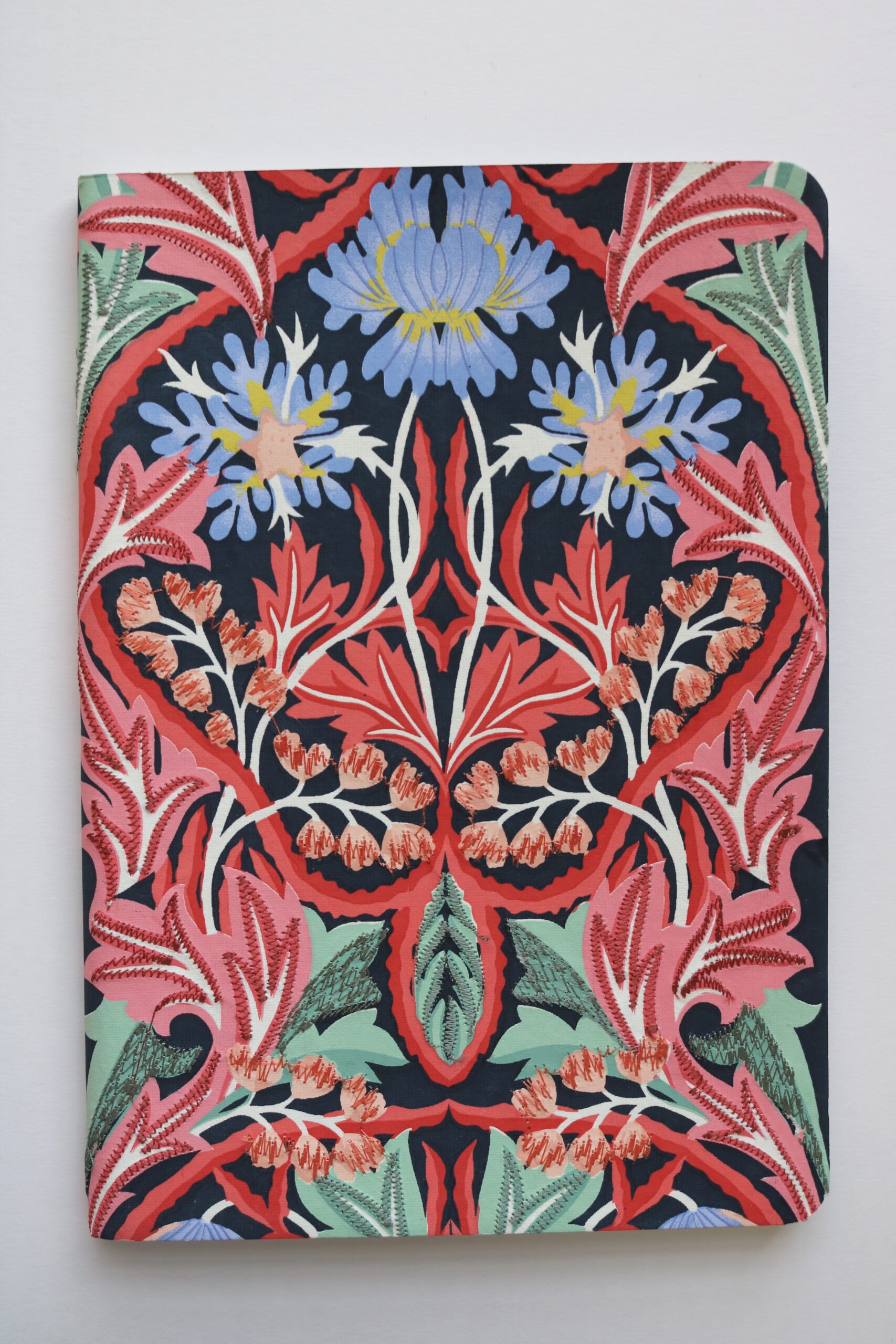 Liberty London Handmade Embroidered Journal - Royal School of Needlework