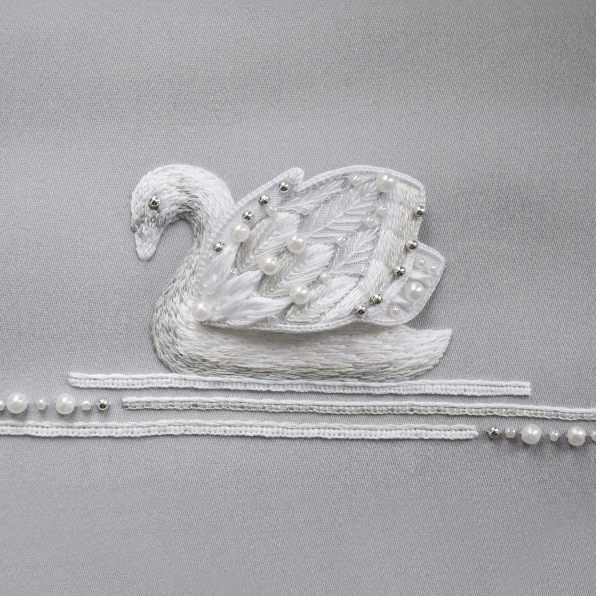 Stumpwork Swan - Royal School of Needlework