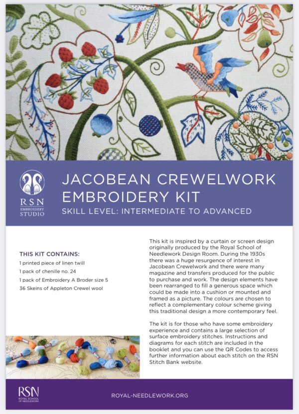 RSN Embroidery Studio: Jacobean Crewelwork Kit - Royal School of Needlework