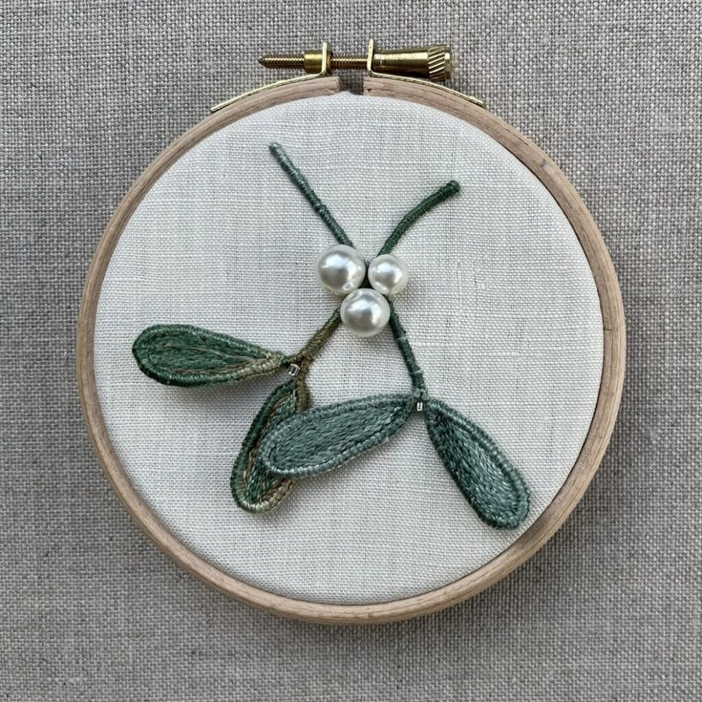 RSN Exclusive Mistletoe Embroidery Kit by Masako Newton - Royal School ...