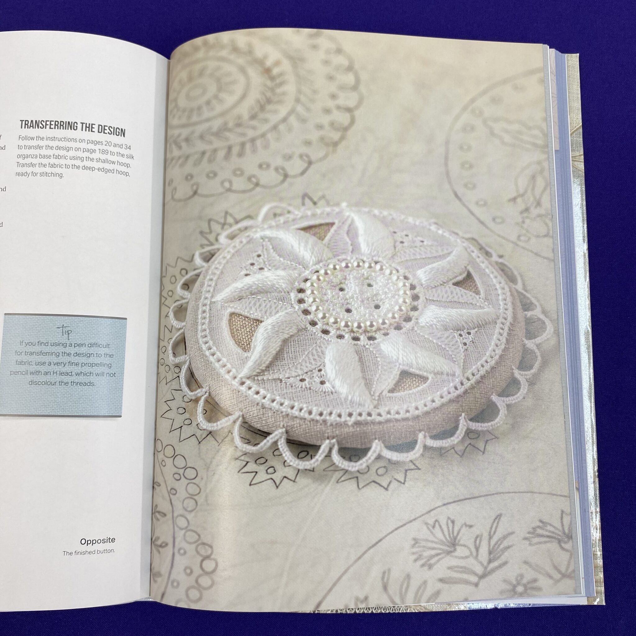 RSN Exclusive Scabiosa Button Whitework Embroidery Kit by Jenny Adin ...