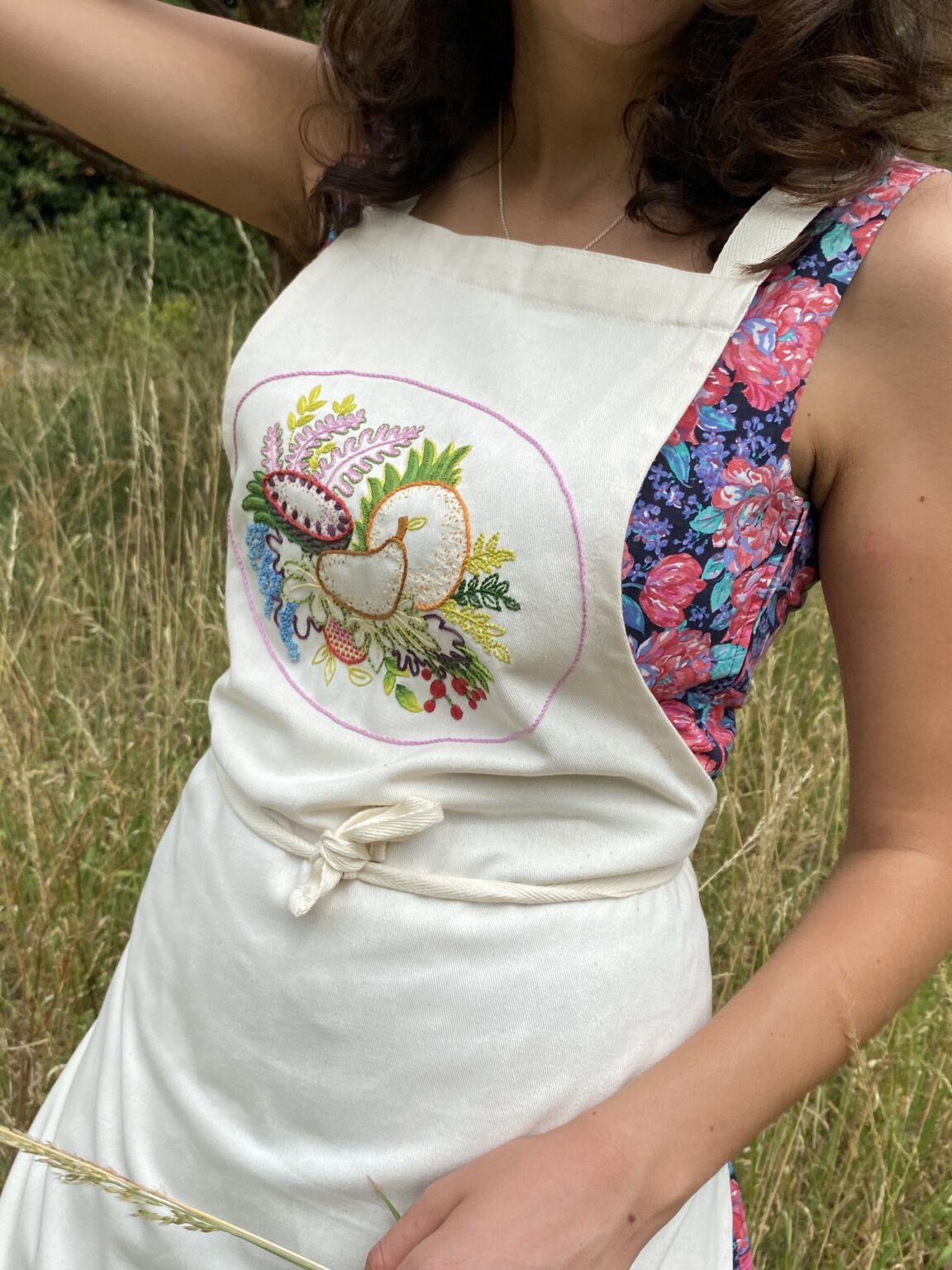 RSN Studio: Nature’s Bounty Embroidered Apron Kit - Royal School of Needlework