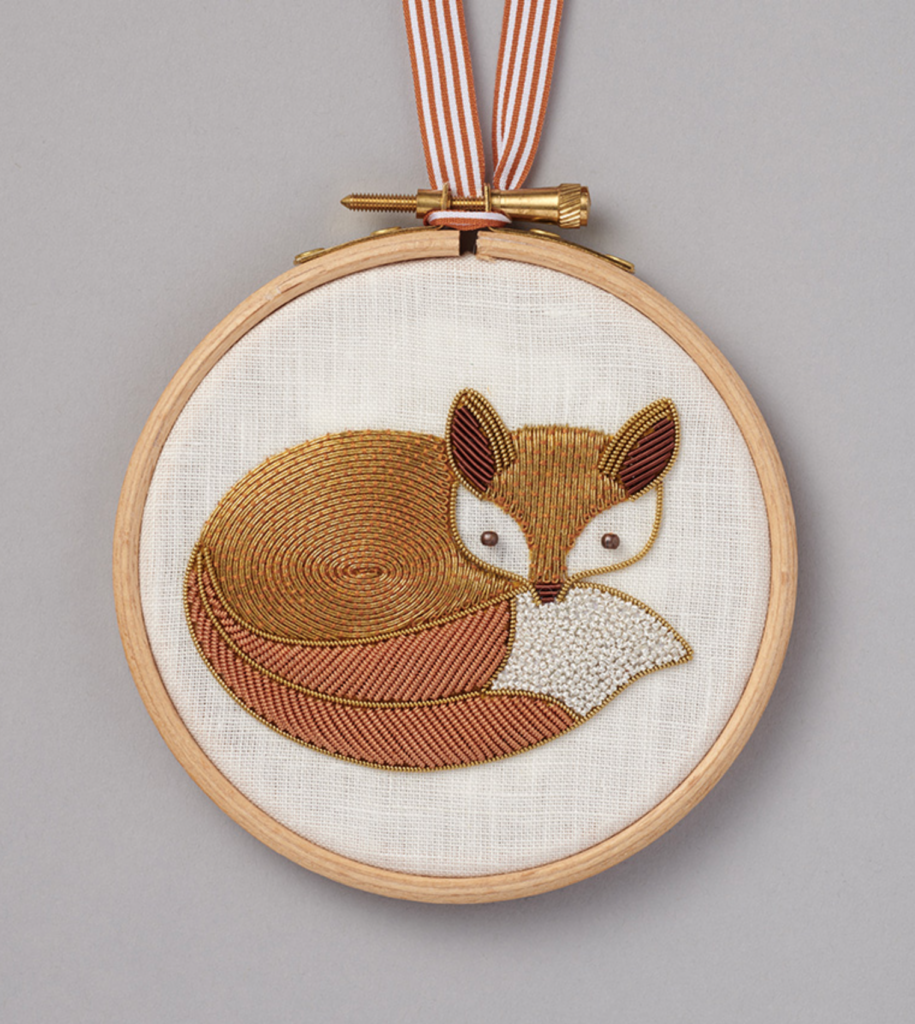 Metal Thread Fox Embroidery Kit - Royal School of Needlework