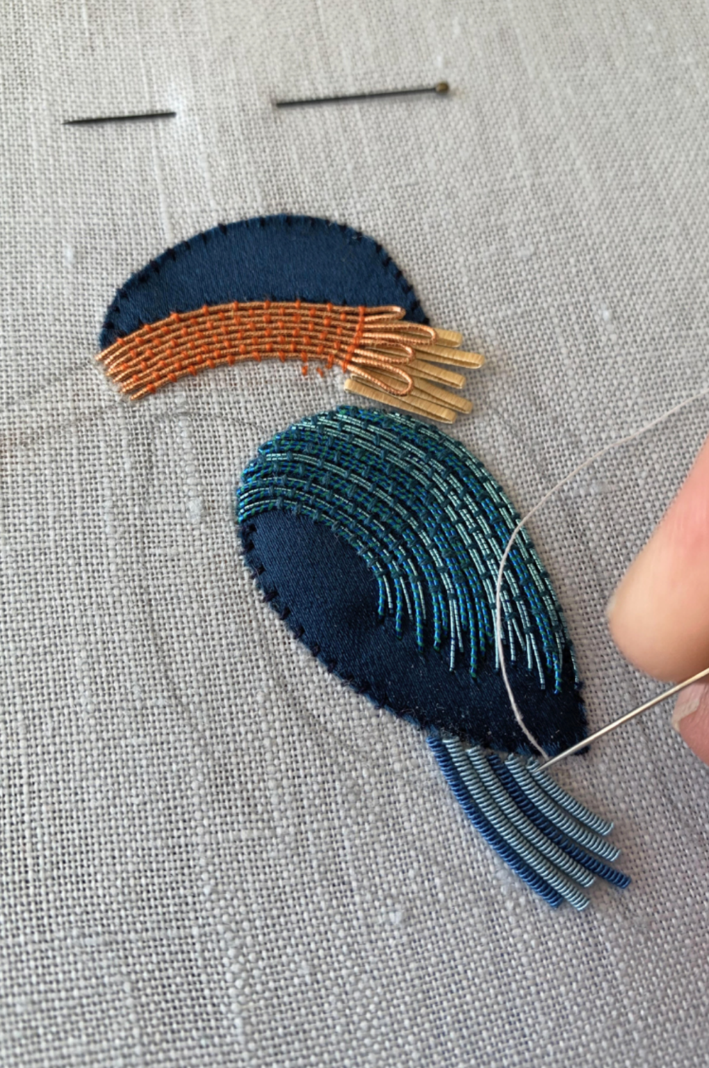 Kingfisher Metalwork Embroidery Kit - Royal School of Needlework