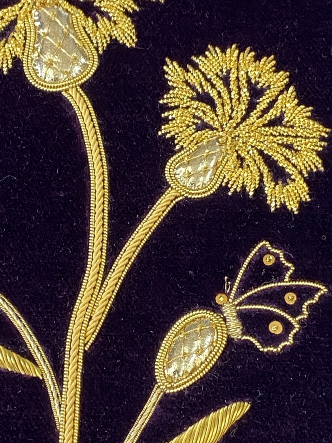 RSN Studio: Cornflower Spray Goldwork Embroidery Kit - Royal School of Needlework