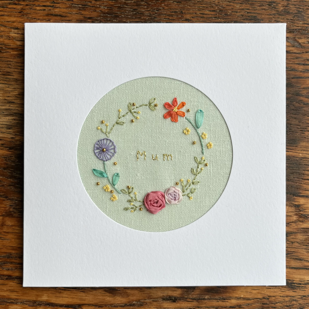 HCP25300 Embroidered Spring Flower Cards: NEW - Royal School of Needlework