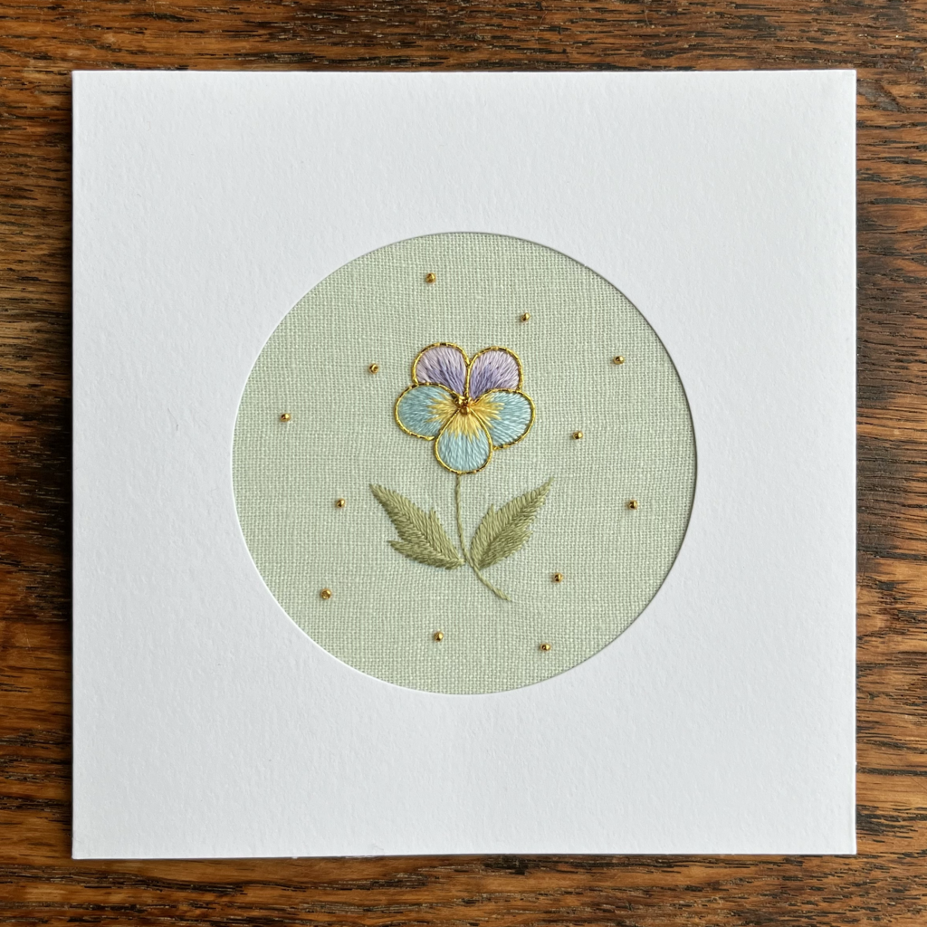 HCP25300 Embroidered Spring Flower Cards: NEW - Royal School of Needlework