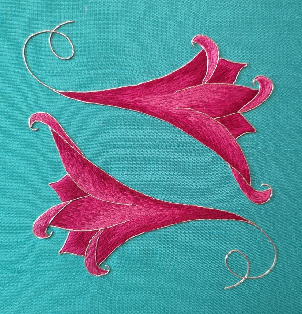 Mindful Embroidery: Beginners Silk Shading Pink Flowers Embroidery Kit ...