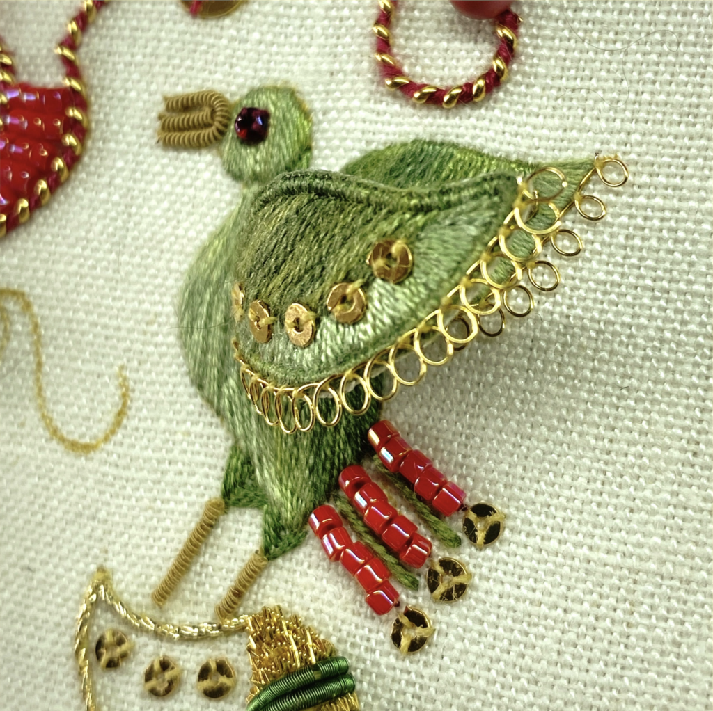 RSN Exclusive Green Fire Bird Stumpwork Embroidery Kit - Royal School ...