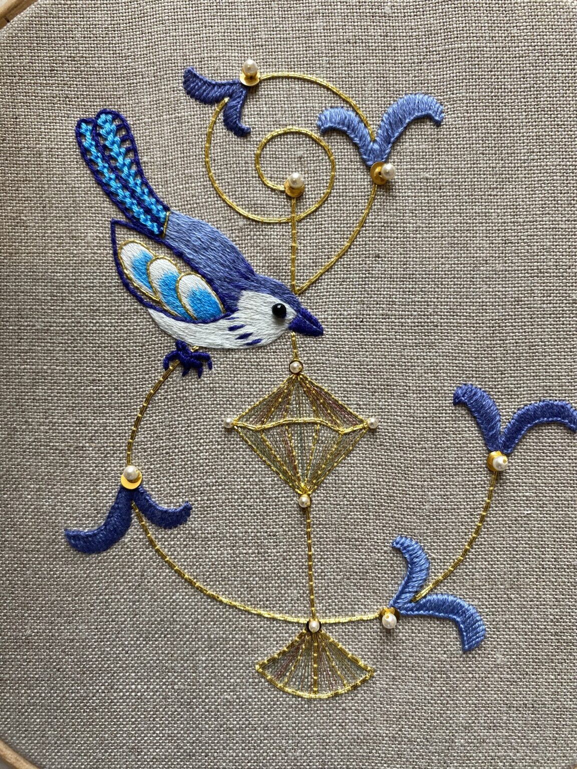 RSN Exclusive: Blue Jay Embroidery Kit - Royal School of Needlework